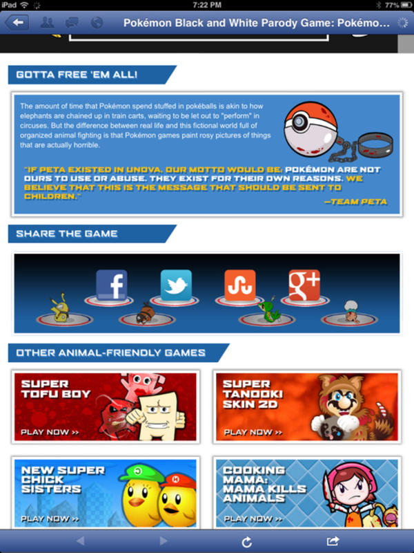 [Image - 414750] | Pokémon Black and Blue / PETA Pokémon Parody | Know ...