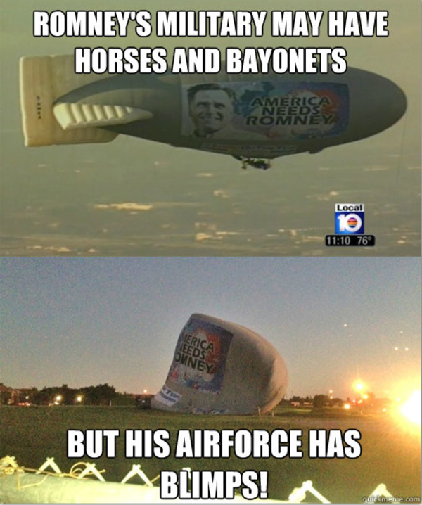 Mitt's Blimps | Horses and Bayonets | Know Your Meme