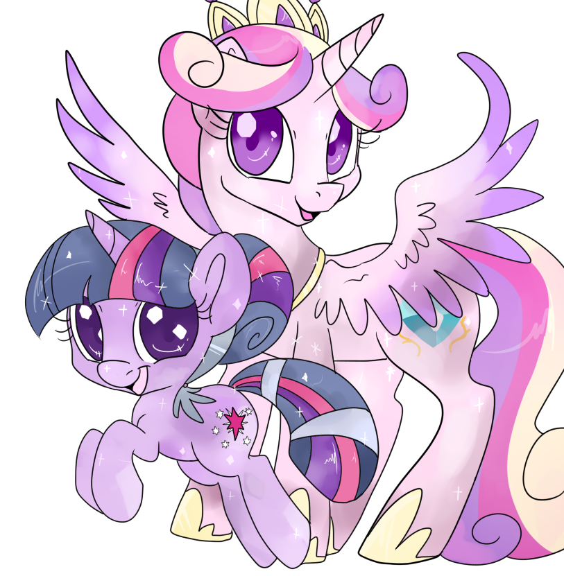 Crystal Filly Twilight and Princess Cadance | My Little Pony ...