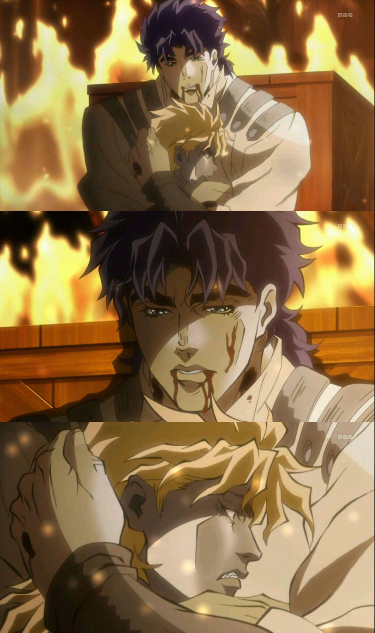 Why he hug me? | JoJo's Bizarre Adventure | Know Your Meme