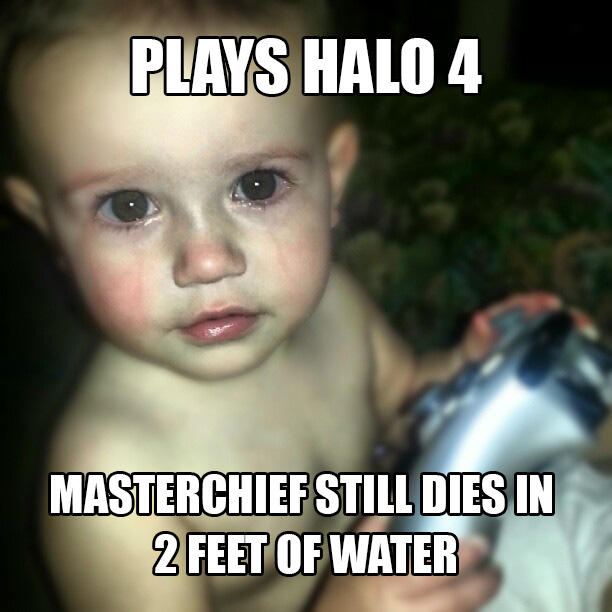 Crying Gamer Baby - Master Chief Dies in Water | Know Your Meme