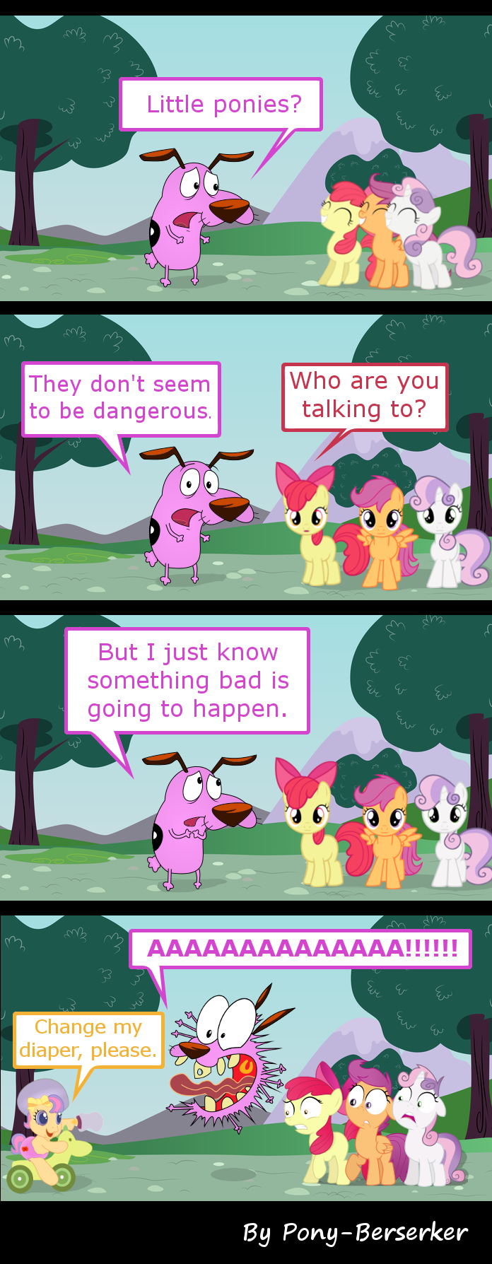 Courage The Cowardly Dog Meets Ponies | My Little Pony: Friendship is ...