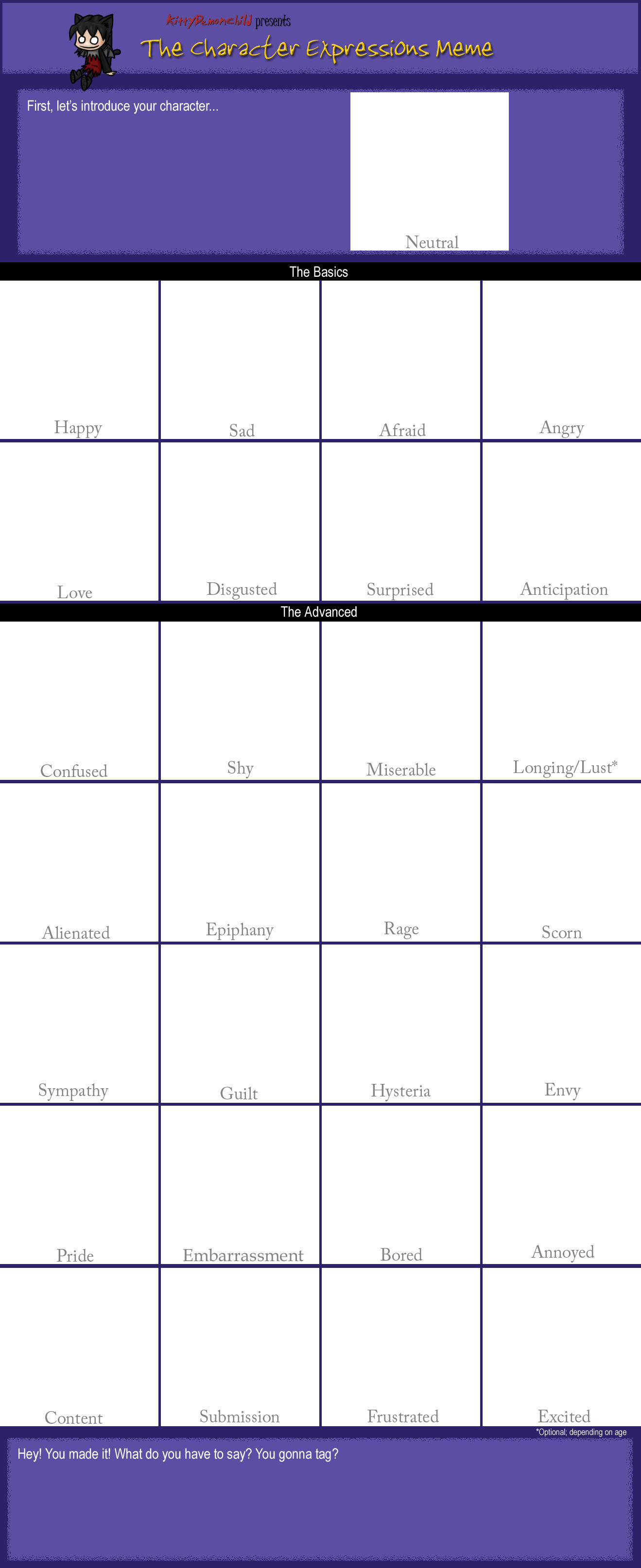 The Character Expressions Meme | Expression Memes | Know Your Meme