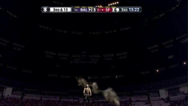 The actual scene when the Superdome went lights out... | Super Bowl ...
