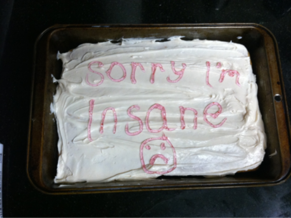 Sorry I'm insane | Apology Cakes | Know Your Meme