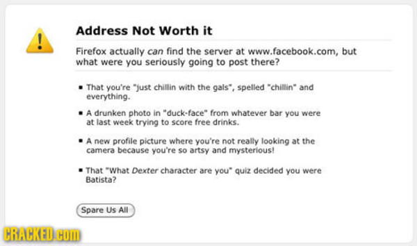 Cracked Error Message #11 | Funny Error Messages | Know Your Meme