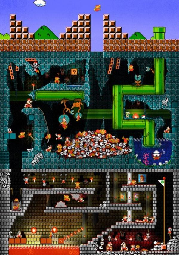 Where Mario Falls From | Super Mario | Know Your Meme