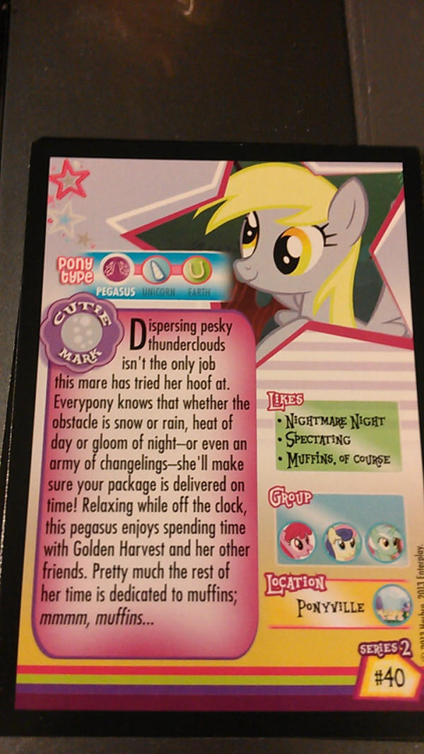 Series 2 Derpy Card (back) | Derpy Hooves | Know Your Meme