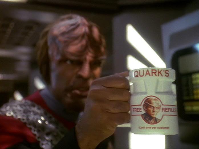 Worf with Quark mug | Star Trek: Deep Space Nine | Know Your Meme