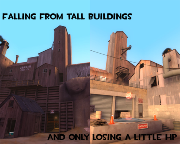 Falling from tall buildings | And only losing a little HP | Video Game ...