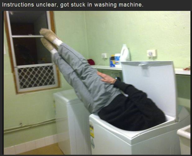 Washing machine | Instructions Unclear | Know Your Meme