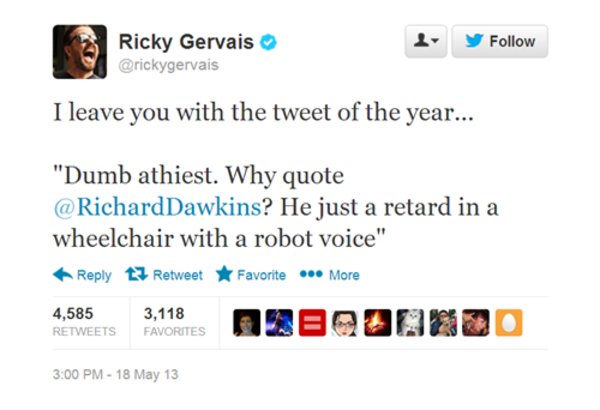 Ricky Gervais Tweet | Richard Dawkins | Know Your Meme