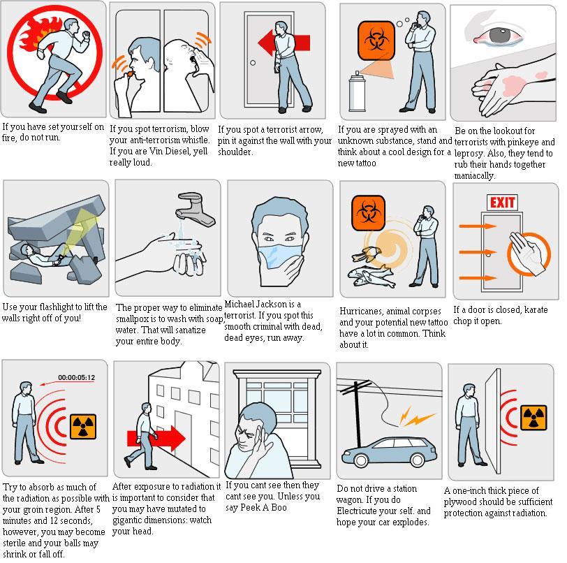 [Image - 590138] | Safety Instruction Parodies | Know Your Meme