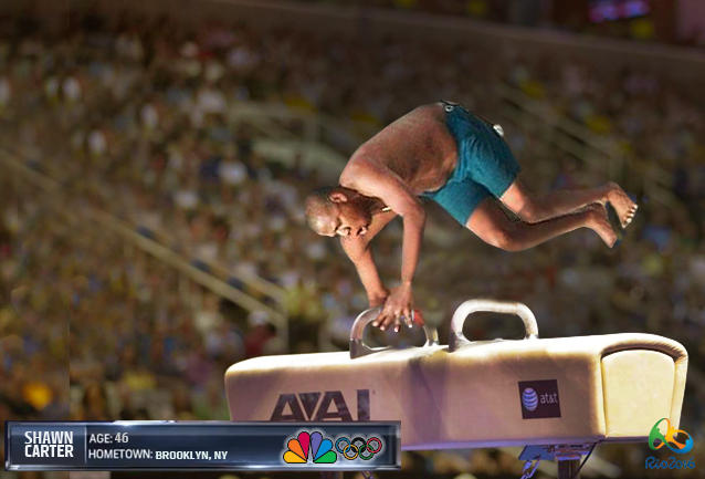 Rio 2016 - Gymnastics with Shawn Carter | Jay-Z Diving | Know Your Meme