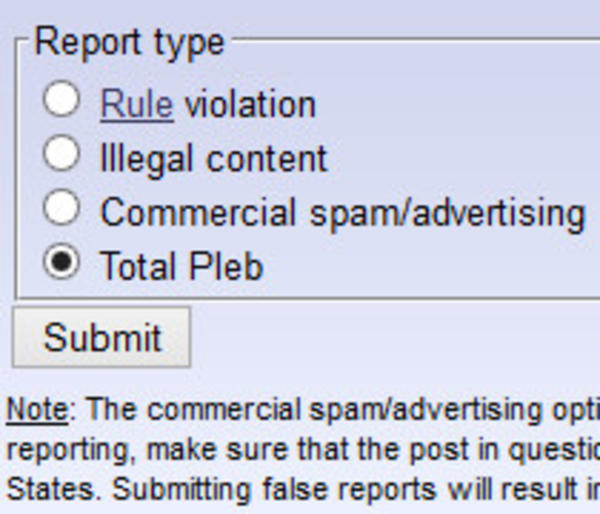 Reported for being a pleb | Pleb | Know Your Meme