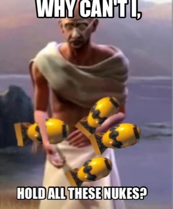 Gandhi Civ V why cant I hold all these nukes | Limes Guy / Why Can't I ...