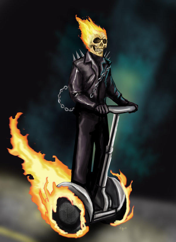 Ghost Rider on a segway | Alternate Universe | Know Your Meme