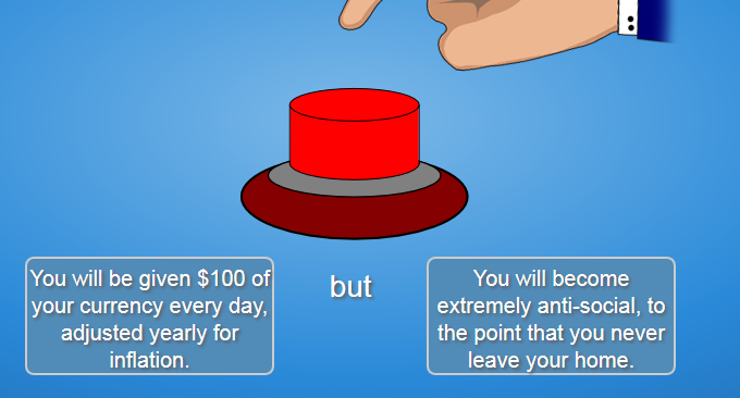 Hmm... | Will You Press The Button? | Know Your Meme