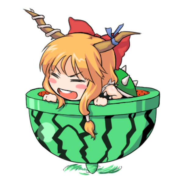 Suika Ibuki in Watermelon Balloon (Bower Clown Balloon Super Mario ...