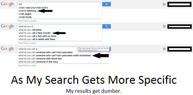 As My Search Gets More Specific... | Google Search Suggestions | Know ...