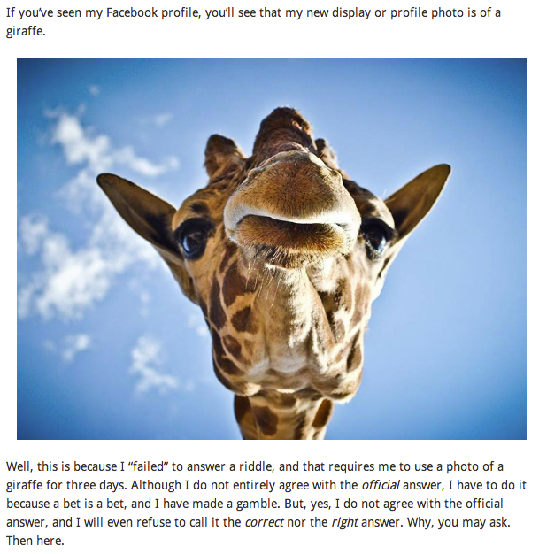 [Image - 631595] | The Great Giraffe Challenge | Know Your Meme