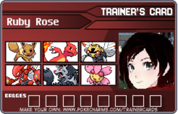 Ruby Gym Trainer Card | RWBY | Know Your Meme