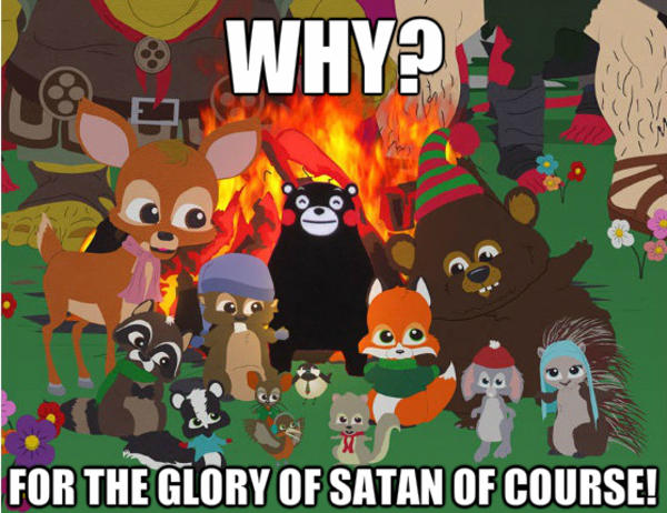 Kumamon meets South Park Christmas critters (made by Detergent ...