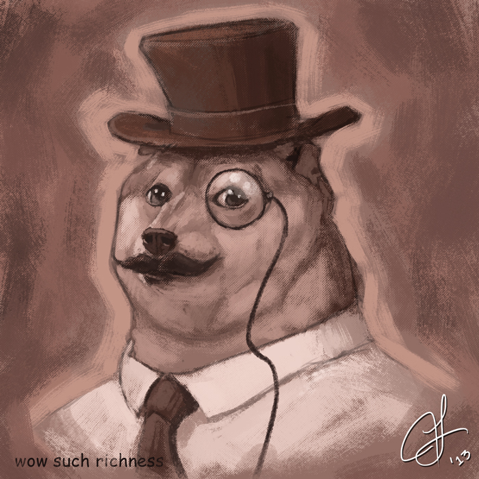 fancy doge portrait | Doge | Know Your Meme