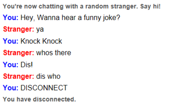 Omegle joke | Omegle | Know Your Meme