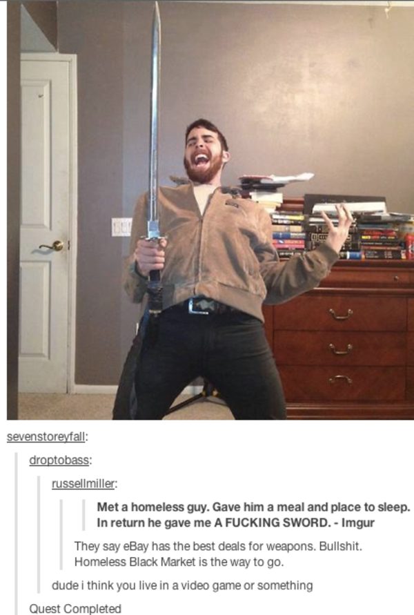 Sword From Homeless Man | Gaming | Know Your Meme
