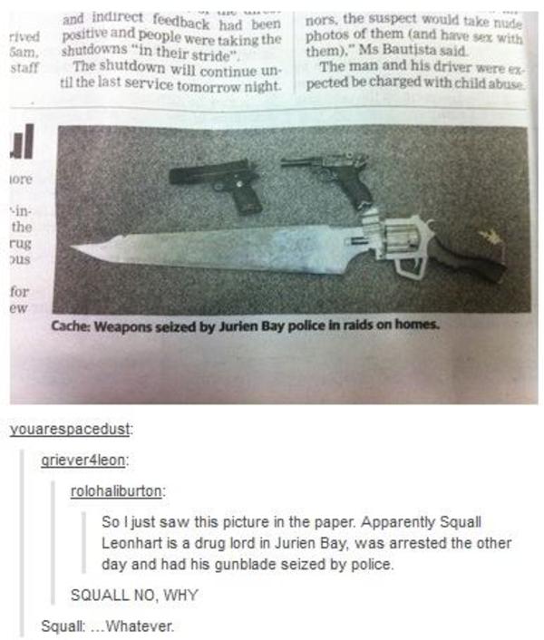 Squall: "Whatever." | Final Fantasy | Know Your Meme