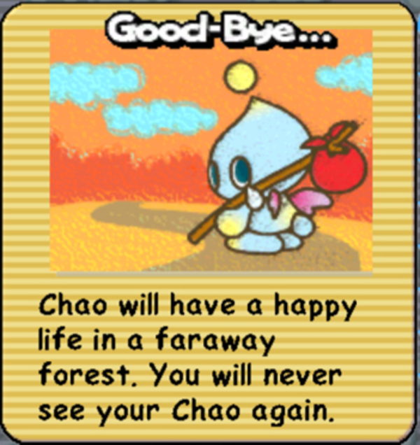 I could never release my chao thanks to this... | Ruined Childhood ...