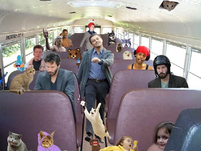 Memes on a bus | Sad Keanu | Know Your Meme