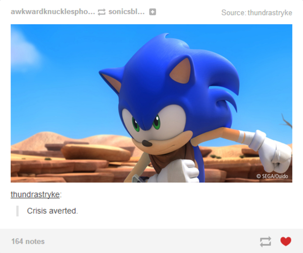 Sonic with Normal Arms | Tumblr | Know Your Meme