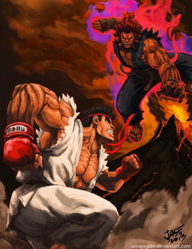 Ryu Vs Akuma | Childhood Enhanced | Know Your Meme