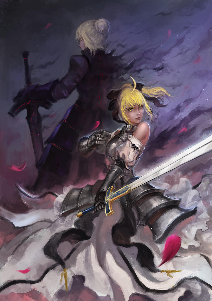 Art of Sabers Alter & Lily by Karasu Kame EX / 烏龜EX | Fate (Type-Moon ...