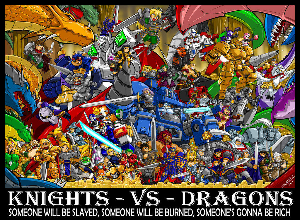 Knights Vs Dragons. Also, HOLY SHIT, THAT IS A LOT OF CHARACTERS ...