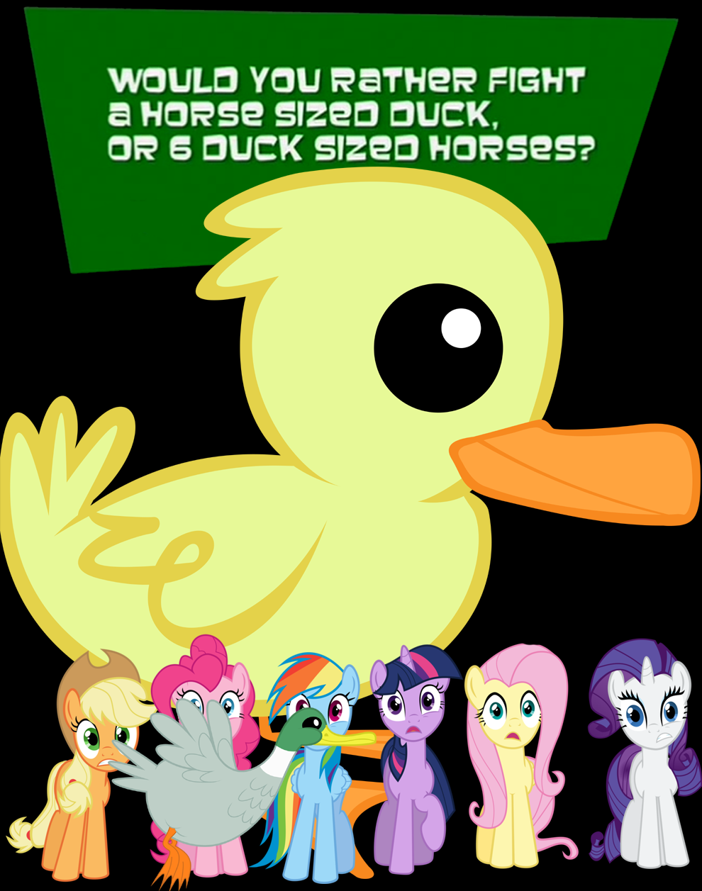 Would you rather fight a horse sized duck or 6 duck sized horses? | My ...