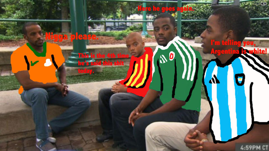 Argentinians and Africans getting reved up for the World Cup ...