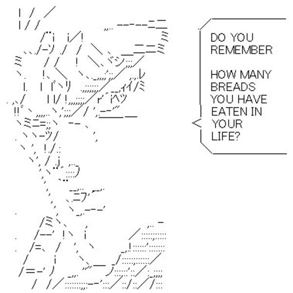 Shit-JIS Art: Do You Remember How Many Breads You Have Eaten In Your Life? | JoJo's Bizarre ...