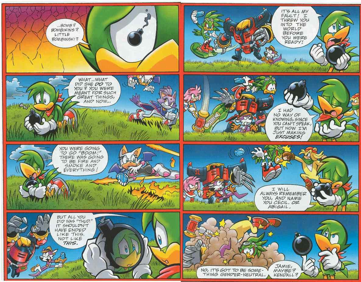 The tragedy of Bean and his bomb. | Archie Sonic Comics | Know Your Meme