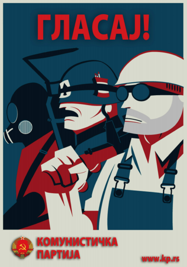 Actual campaign poster from the Communist Party of Serbia | Team ...