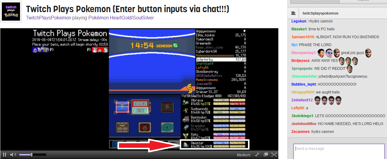 The glorious return of Lord Helix | Twitch Plays Pokemon | Know Your Meme