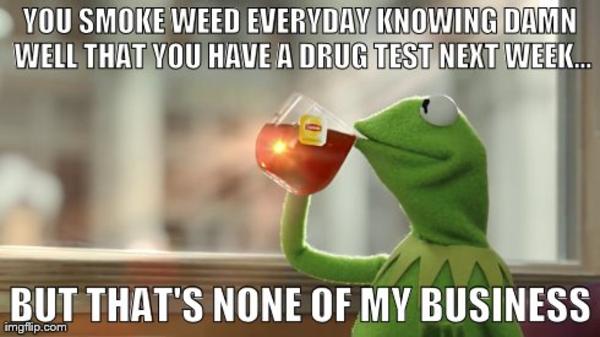 Drug test next week | But That's None of My Business | Know Your Meme