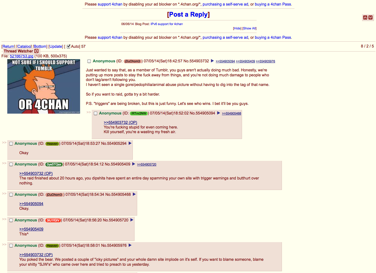 [Image - 788598] | 2014 Tumblr-4chan Raids | Know Your Meme