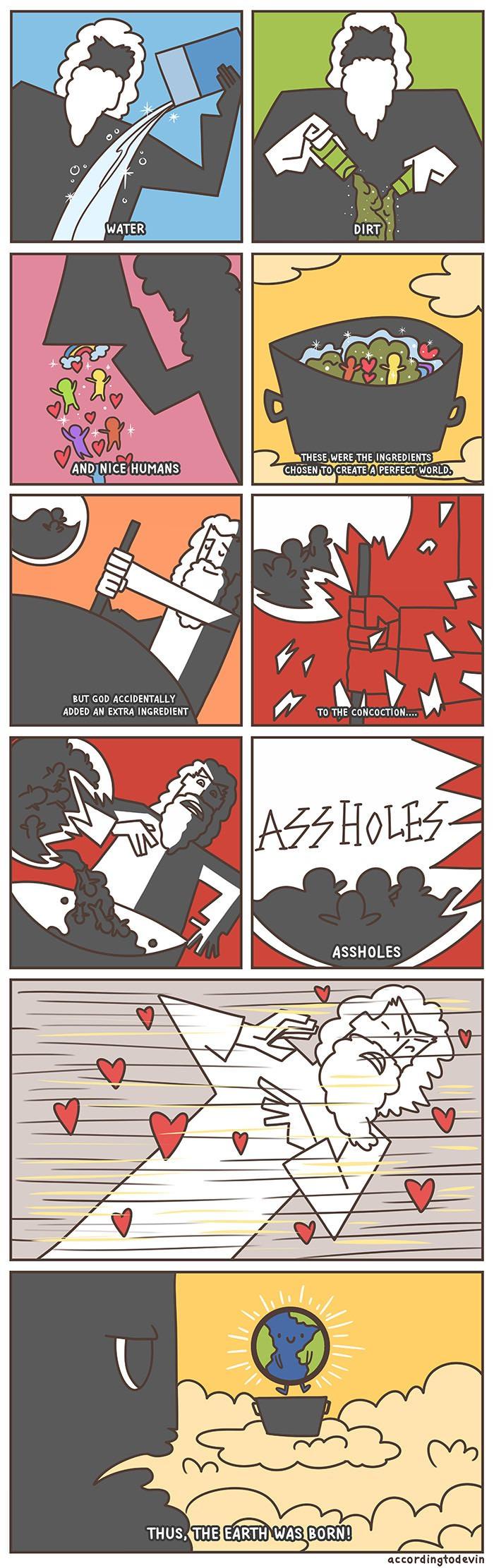 How God created the world. | Know Your Meme