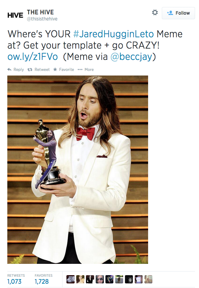 [Image - 793375] | Jared Leto Hugging Things | Know Your Meme