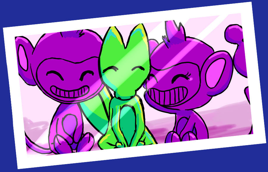 Aipom Junior origins: family photo | Twitch Plays Pokemon | Know Your Meme