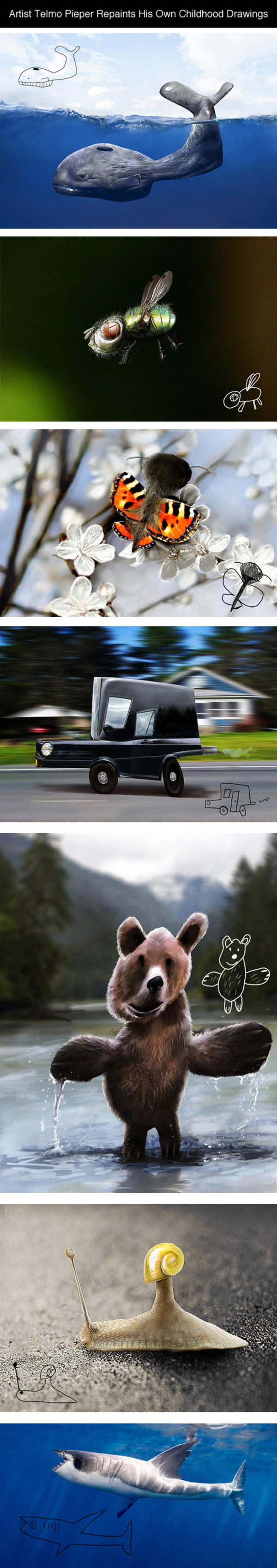 Childhood Drawings Repainted | Childhood Enhanced | Know Your Meme