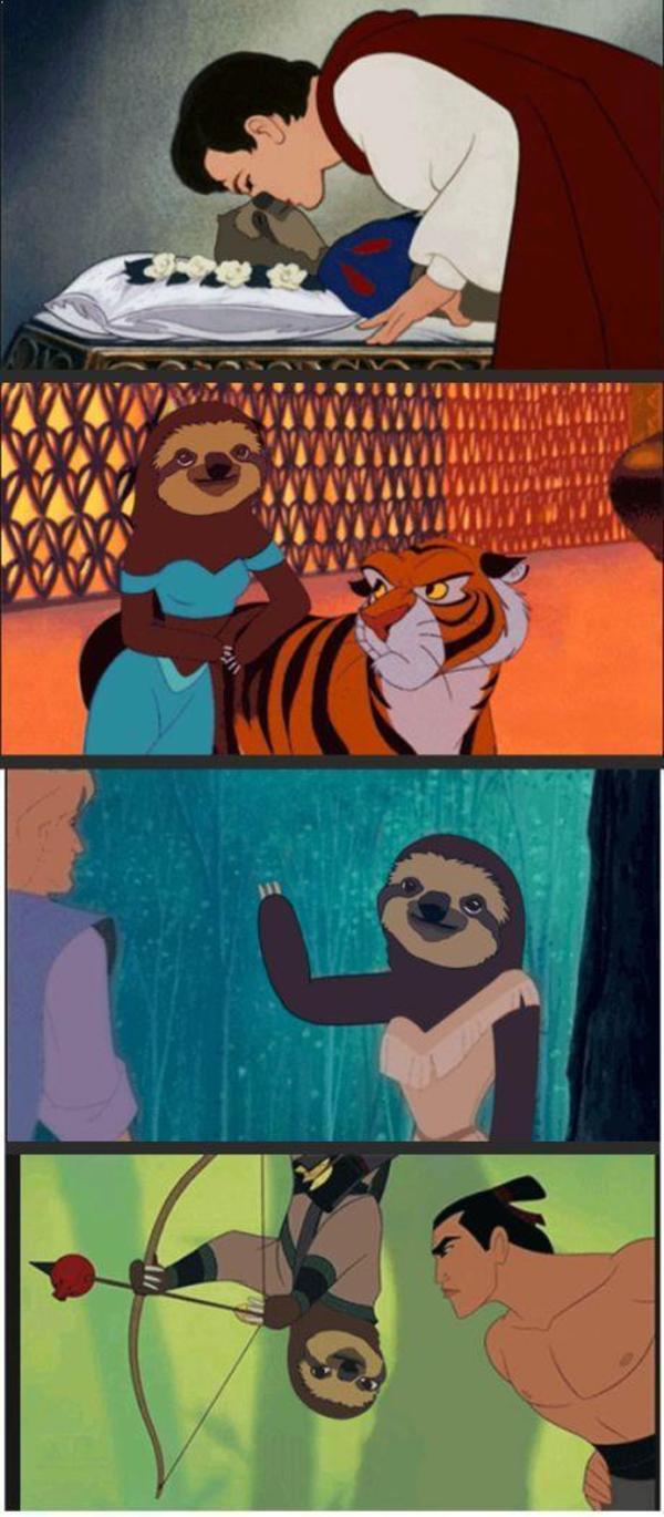 Your Favorite Princesses as Sloths | Sloths | Know Your Meme